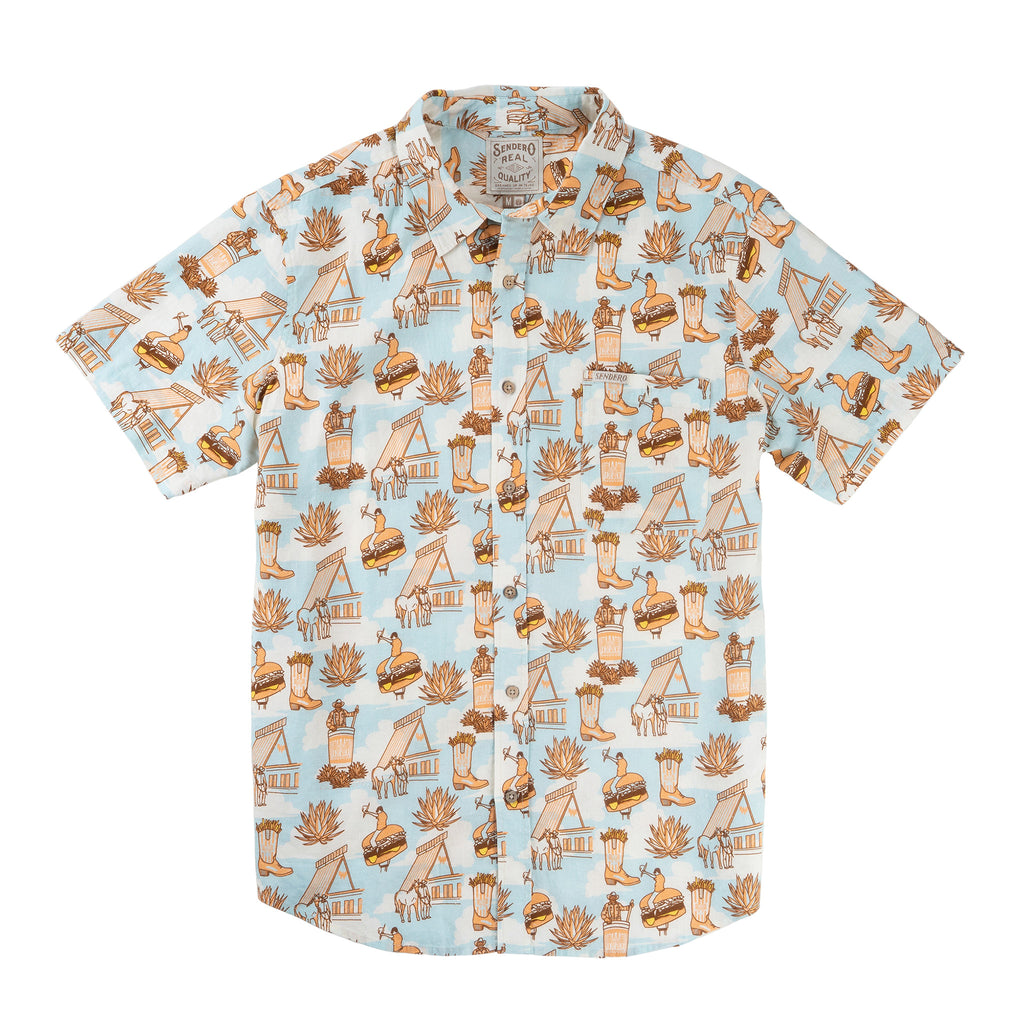 Sendero x Whataburger Cowboy Drive Thru Print Shirt – WHATASTORE