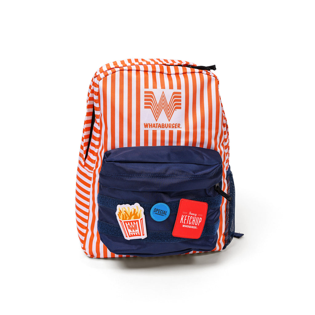 Striped Patch Backpack – WHATASTORE