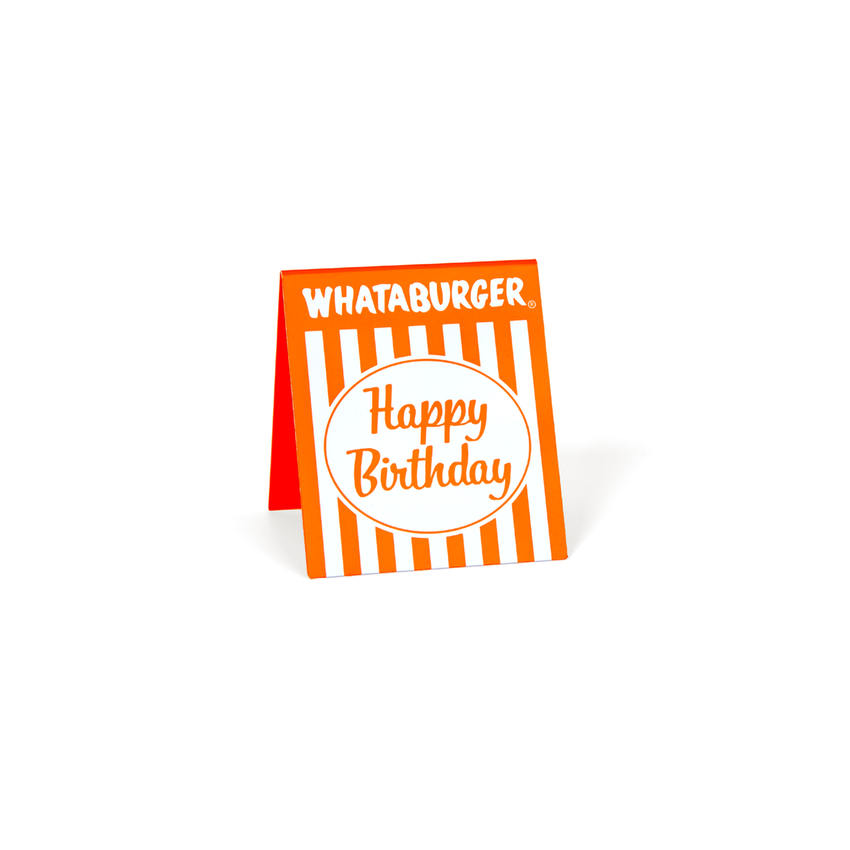 Whataburger Table Tents | Class Of, Christmas & Birthday – WHATASTORE